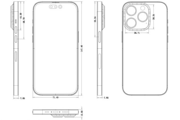 Apple iPhone 14 Pro models design schematics leak gives a more details ...