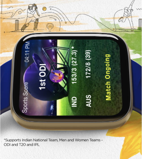 Boat Wave Pro 47 smartwatch with live cricket score feature, 1.69-inch ...