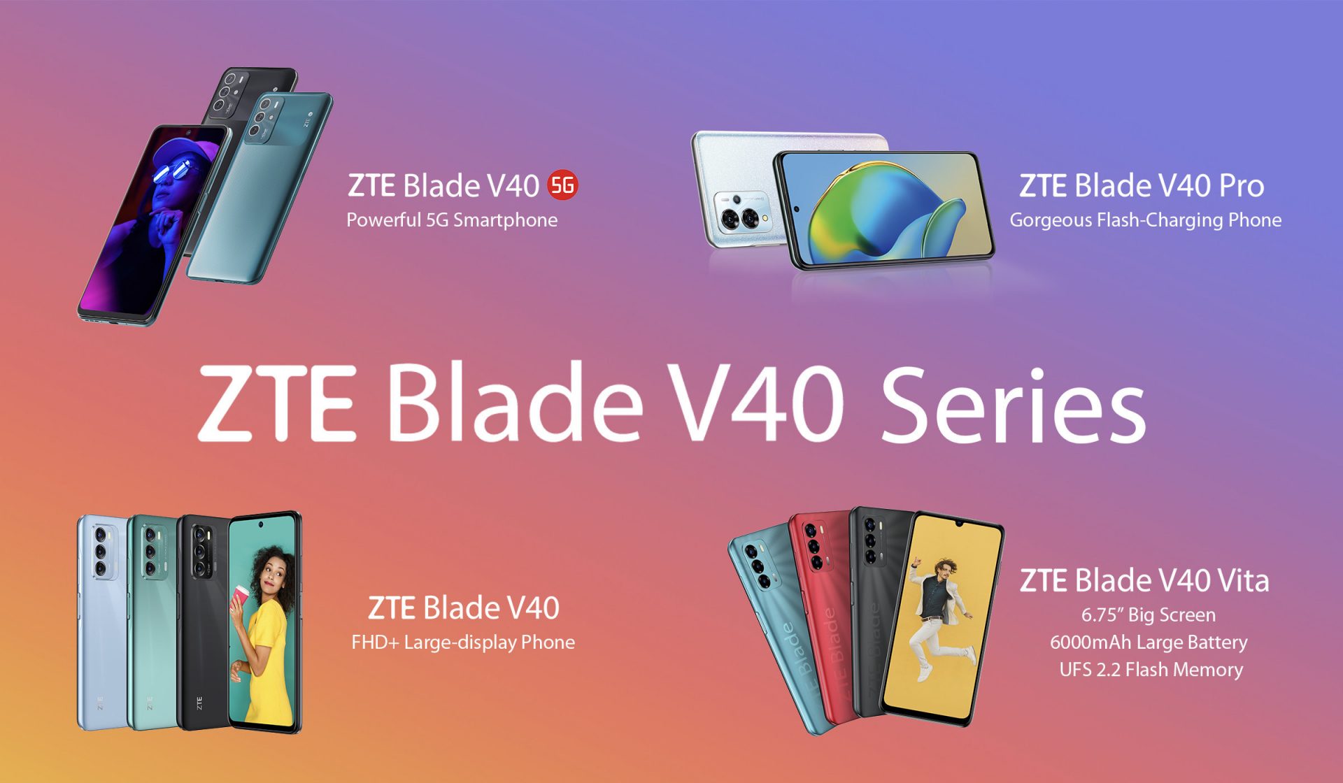 ZTE Blade V40 series launched in four variants, one offers 5G ...