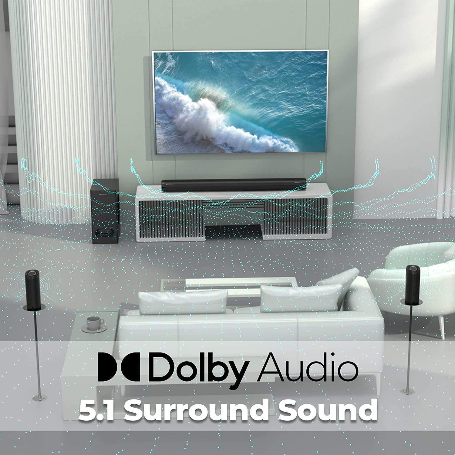 Zebronics Zeb-Juke Bar 9500WS Pro soundbar with dual-satellite speakers ...