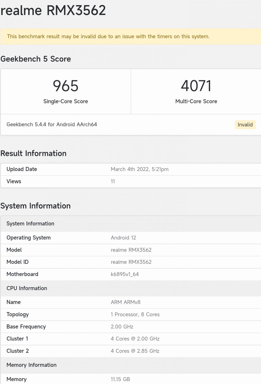 Snapdragon 8 Gen 1 now gets beaten by Dimensity 8100 on Geekbench