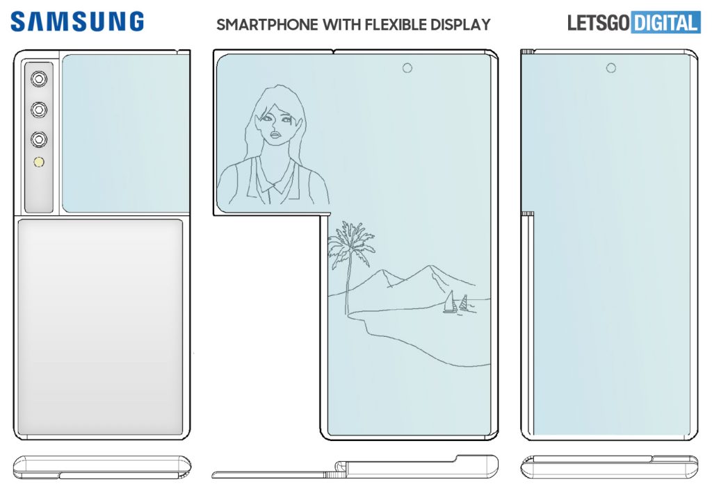 Samsung working on Galaxy Z series phone with weird P-shaped display
