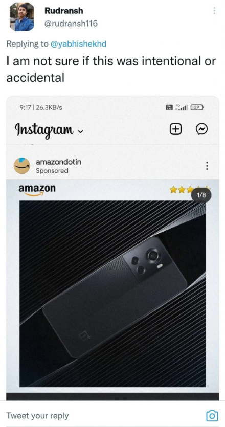 Alleged OnePlus 10R design leaked via Amazon ad ahead of April 28 ...