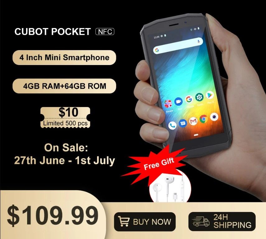 Cubot Launches its Mini Smartphone Cubot Pocket Globally on AliExpress ...