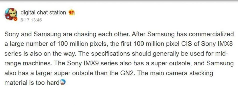 Sony is reportedly working on a 100MP camera sensor for mid-range ...