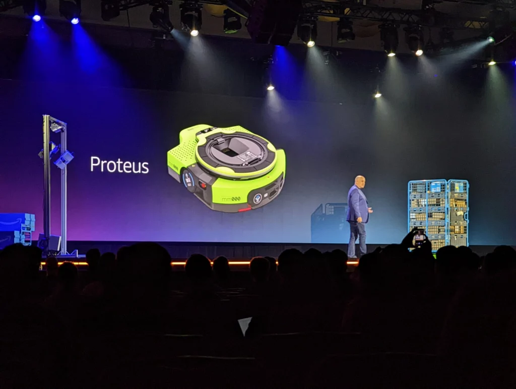 Amazon announces the Proteus, a fully autonomous warehouse robot ...