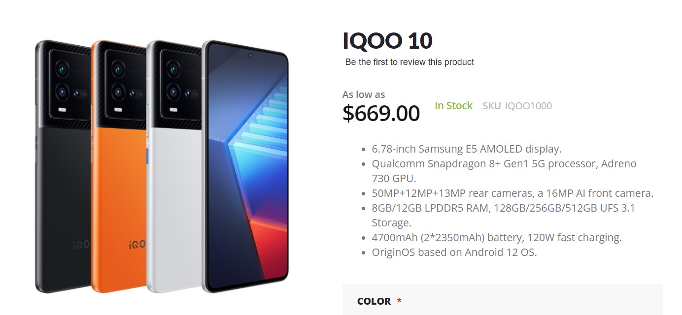 Get the latest iQOO 10 and 10Pro Smartphones on Giztop for starting ...