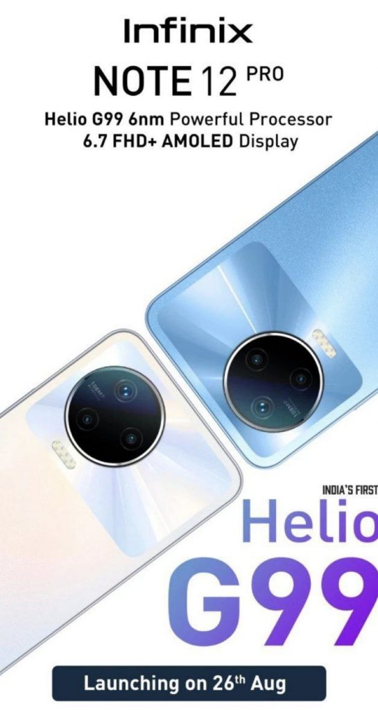 Infinix Note 12 Pro 4G launching on August 26 in India - Check specs ...