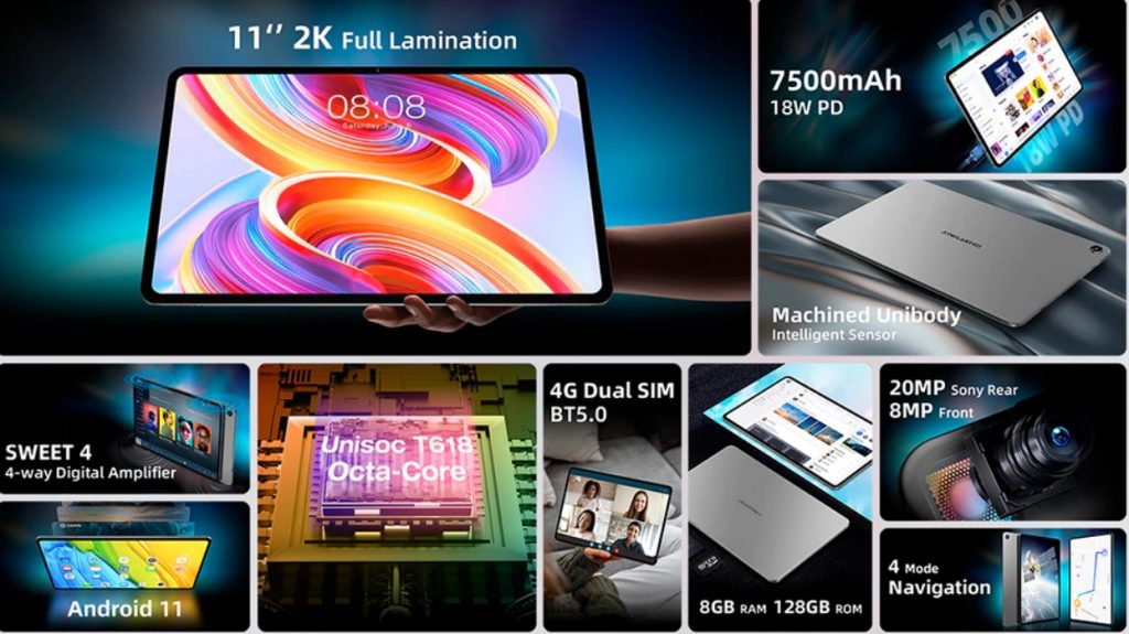 Teclast T50 11" Tablet Launches Globally on AliExpress - Gizmochina