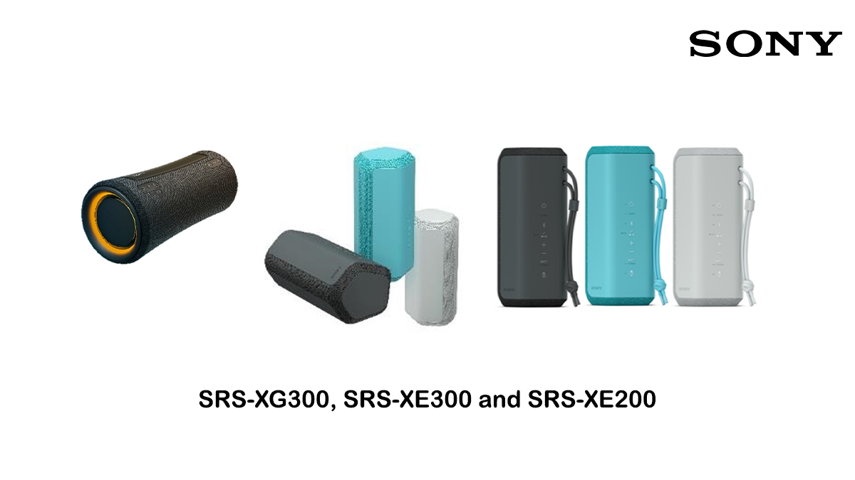 Sony SRS-XG300, SRS-XE300, and SRS-XE200 portable wireless speakers ...