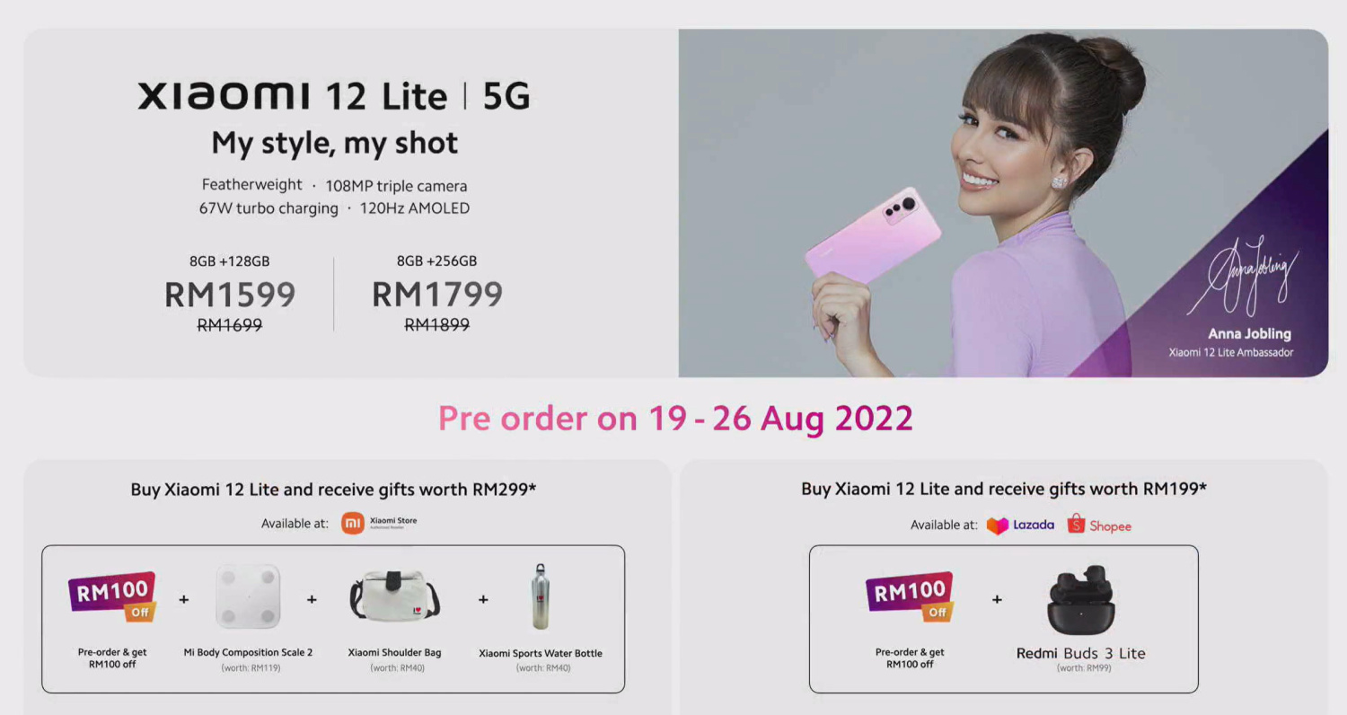 Xiaomi 12 Lite Officially Launched in Malaysia and Philippines, Pre ...