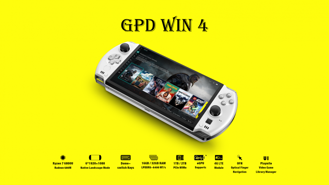 GPD Win 4 Windows Gaming Handheld Announced with Ryzen 7 6800U, 2 TB ...