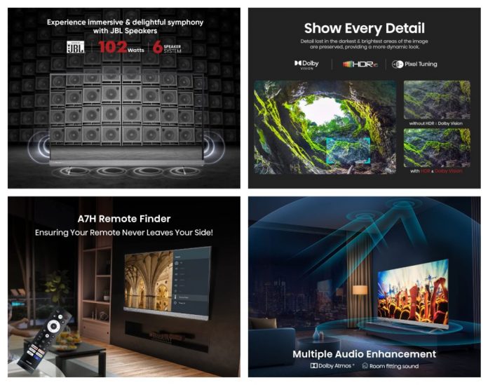 Hisense U7H series TV with 4K QLED & Tornado 2.0 A7H 4K LED TV launched in India - Gizmochina