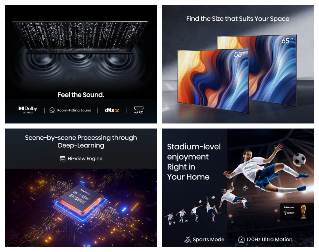 Hisense U7H series TV with 4K QLED & Tornado 2.0 A7H 4K LED TV launched in India - Gizmochina