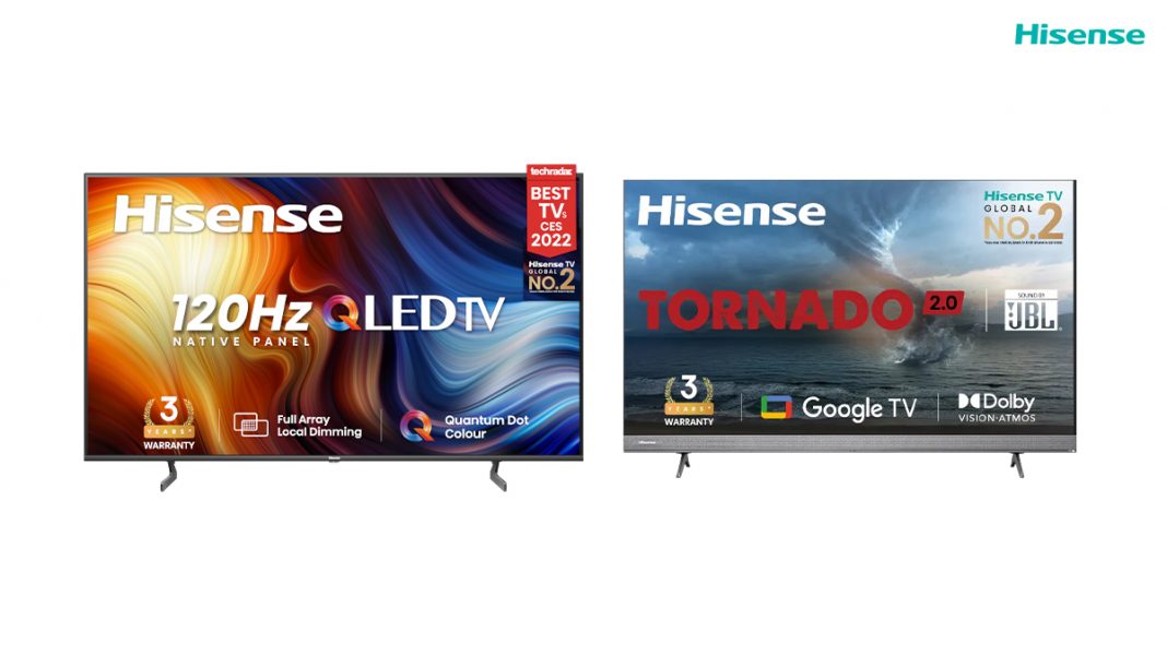 Hisense U7H series TV with 4K QLED & Tornado 2.0 A7H 4K LED TV launched in India - Gizmochina