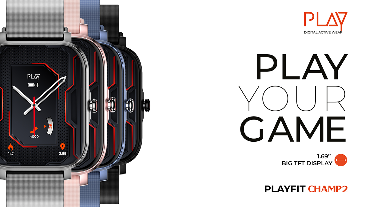 PLAYFIT CHAMP2 with a 1.69” display launched in India for Rs. 1,799 ...