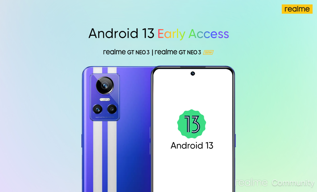 Realme GT 2, GT Neo 3 receiving Realme UI 3.0 based Android 13 early access update - Gizmochina