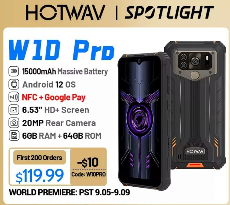 HOTWAV W10 PRO Launches Globally on AliExpress (Discount) - Gizmochina