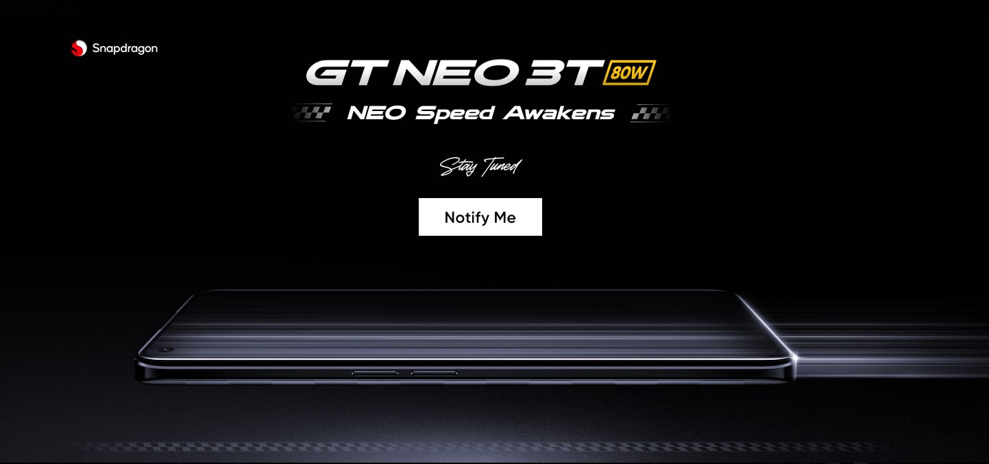 Realme GT Neo 3T launching soon in India, landing page goes live ...