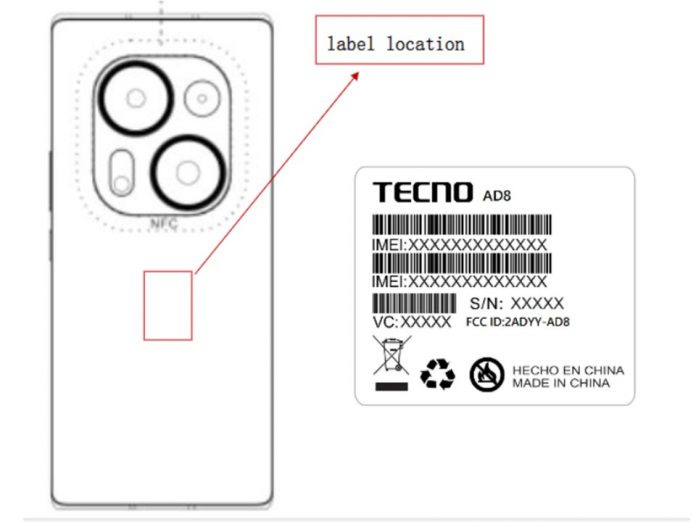 Tecno Phantom X2 5G FCC certification reveals huge cameras, rear design ...