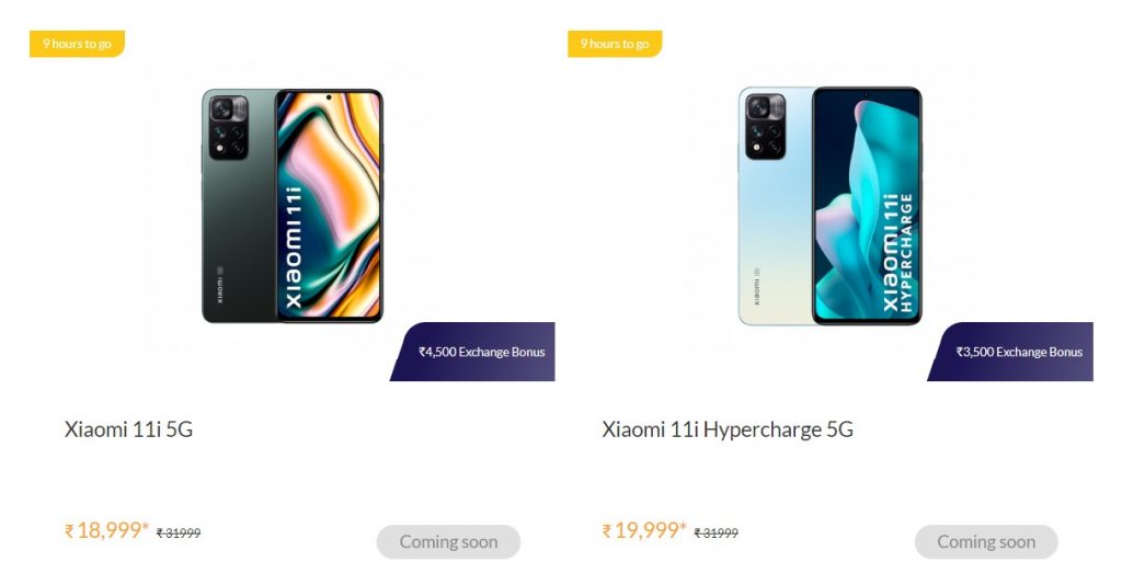 Xiaomi 11i, 11i HyperCharge to be available for as low as Rs 18,999 ...