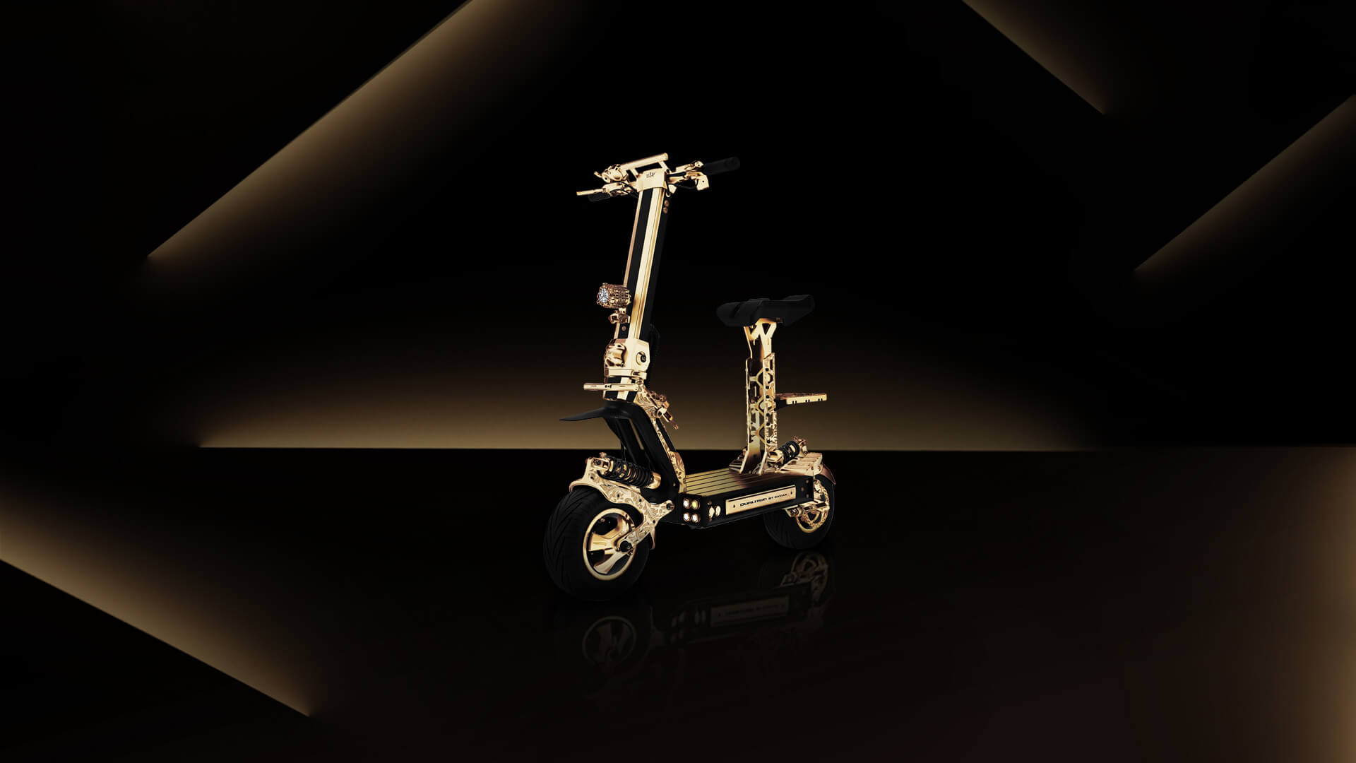 Caviar Thunderball gold e-scooter with an 18K gold frame unveiled ...