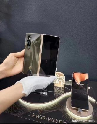 Samsung W23 foldable live images emerge ahead of launch - Gizmochina
