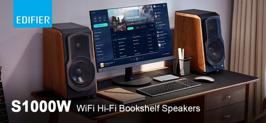 Edifier S1000W Wireless Hi-Fi Bookshelf Speaker with multi-room music ...