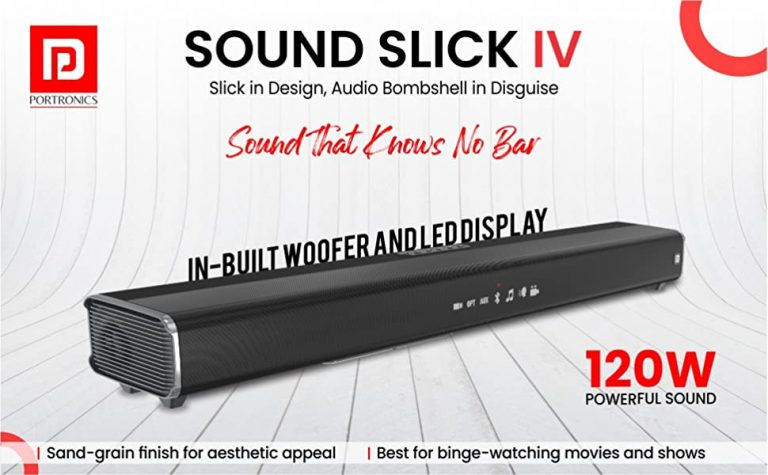 Portronics Sound Slick IV & Slick V Soundbars with 120W peak power ...