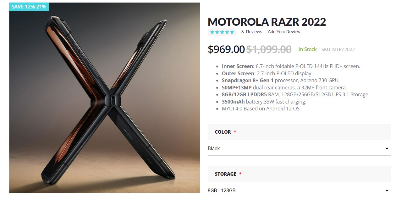 Get $200 OFF on Motorola Razr 2022 - Gizmochina