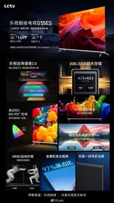 LeTV launches Super TV G55ES with a 4K 55-inch display in China - Gizmochina