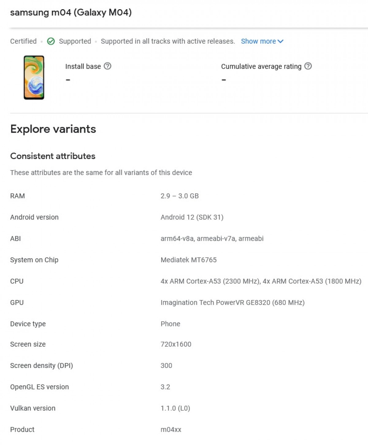 Samsung Galaxy M04 With Helio G35 Soc Spotted on Google Play Console ...