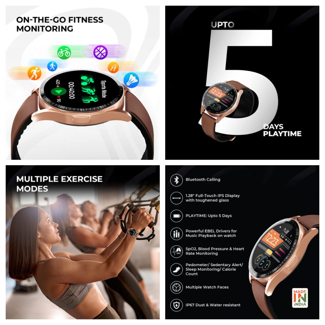 PLAYFIT SLIM2C with Bluetooth Calling, Health and Fitness Monitoring ...