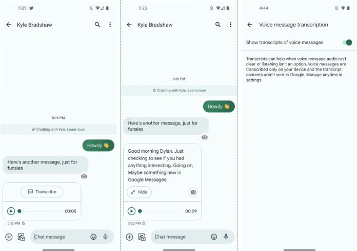 Google Messages to soon get Voice message transcript, full emoji ...