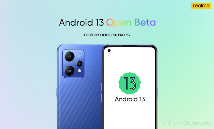 Realme Narzo 50 Pro 5G gets Android 13 Open Beta program - Gizmochina