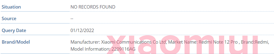Redmi Note 12 Pro 4G coming soon, IMEI database listing spotted - Gizmochina