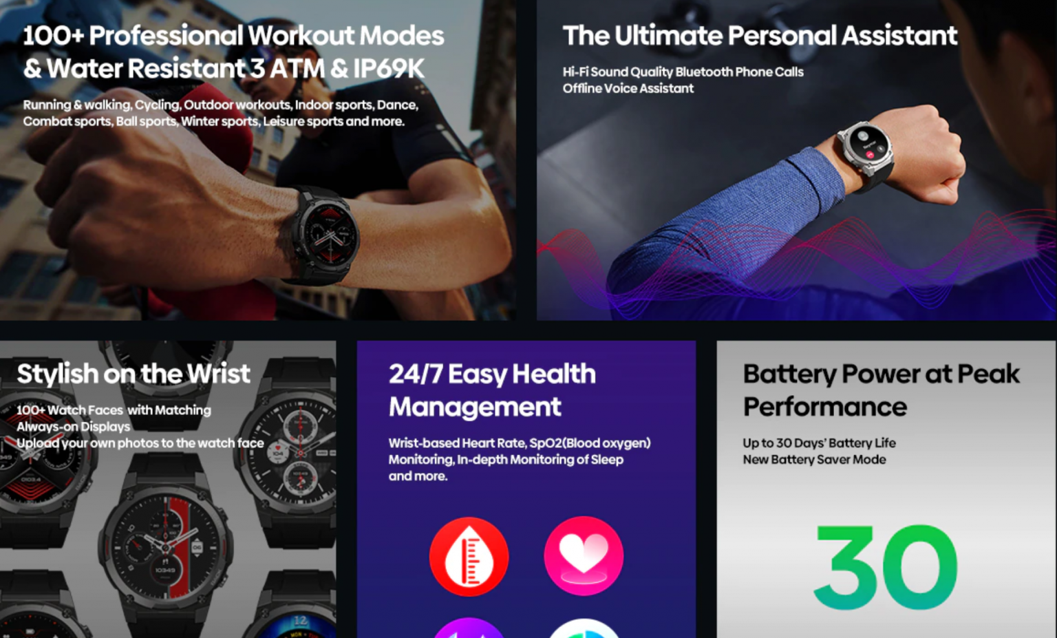 Zeblaze Vibe 7 Pro with 30 days battery life and a 1.43-inch AMOLED ...