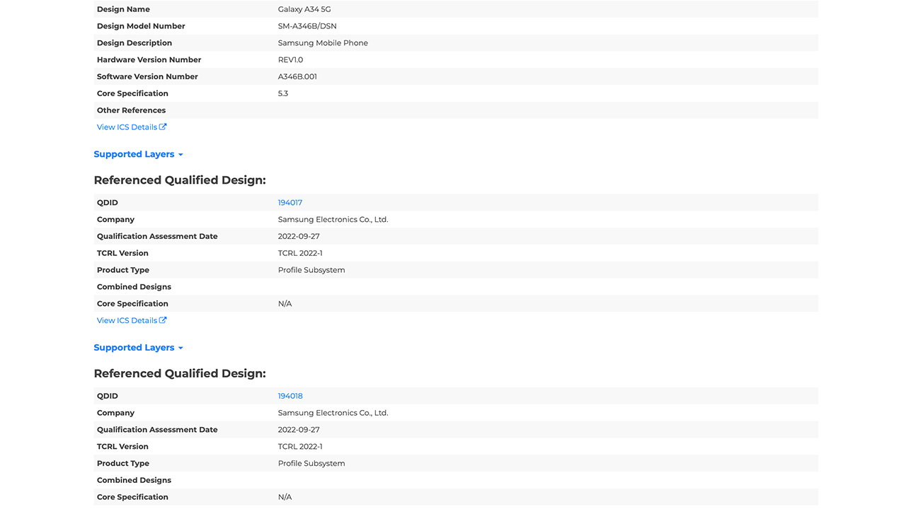 Samsung Galaxy A34 5G Stops By Bluetooth SIG website - Gizmochina