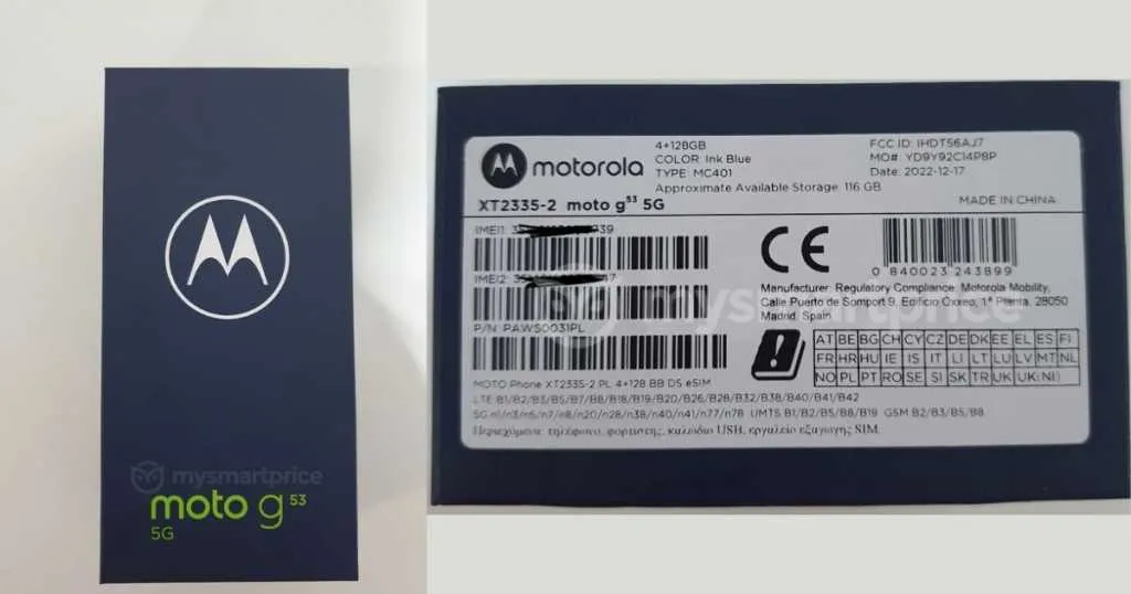 Moto G53 5G Live Images & Retail Packaging Surface Ahead of Imminent ...