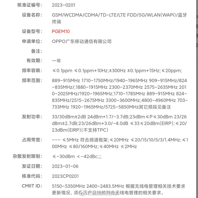 Oppo Find X6, X6 Pro CMIIT Certified, Q1 2023 Launch Likely - Gizmochina