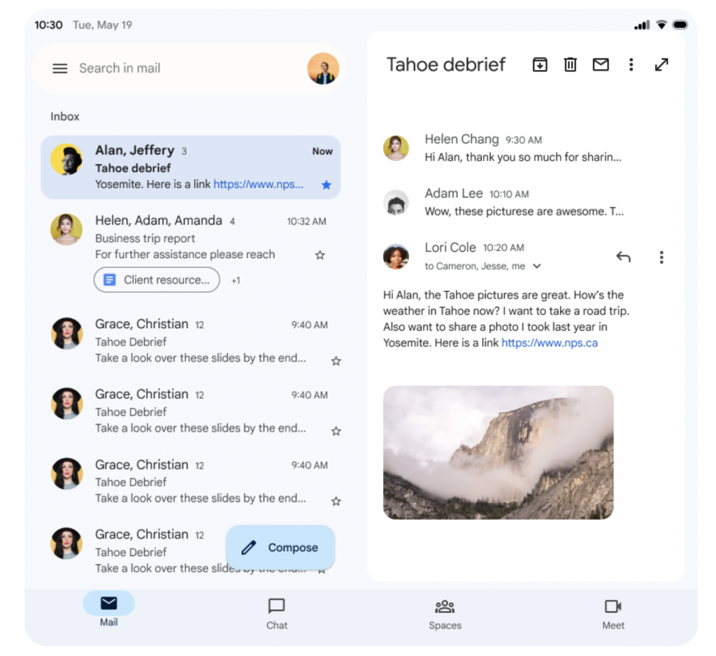 Gmail Gets Optimized Interface for Foldable Phones Like Galaxy Z Fold 4 ...