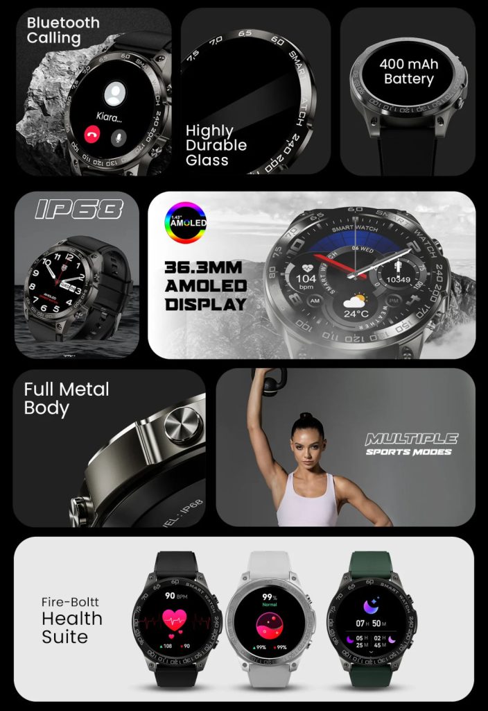 Fire-Boltt Dagger With a Circular Dial, Bluetooth Calling Launched ...