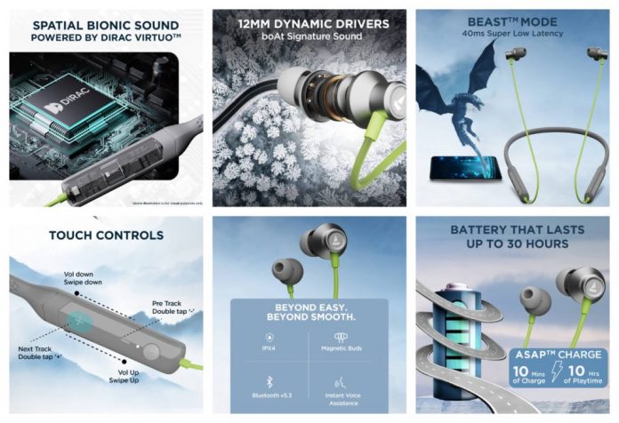 boAt Rockerz Apex Launched in India With Dirac Virtuo Spatial Bionic ...