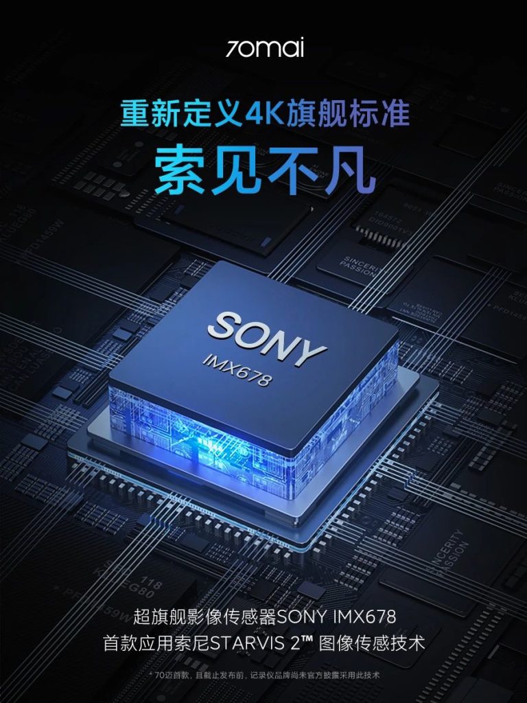 70Mai 4K Driving Recorder A810 With A Sony IMX678 Sensor Improved