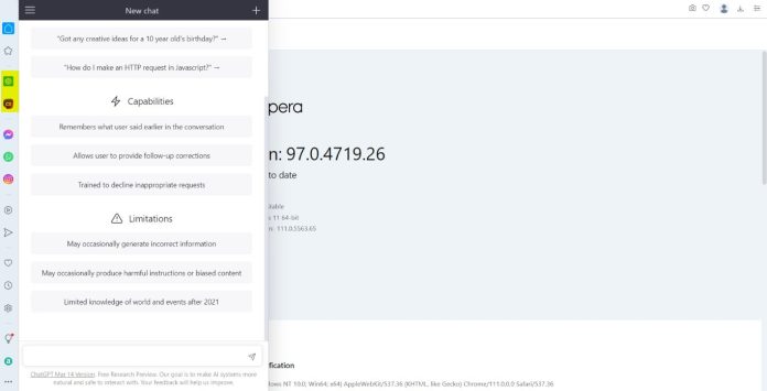 How to Enable ChatGPT (AI Prompts) in Opera Sidebar - Gizmochina
