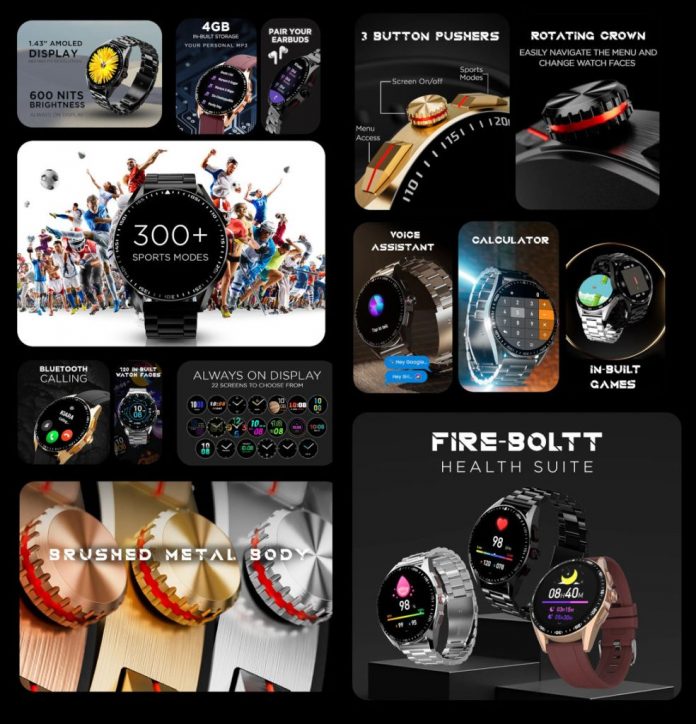 Fire-Boltt Invincible Plus with 1.43-inch AMOLED screen, Bluetooth ...