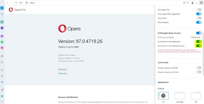 How to Enable ChatGPT (AI Prompts) in Opera Sidebar - Gizmochina