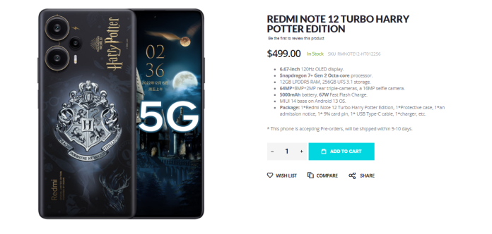 Redmi Note 12 Turbo Harry Potter Edition now available for Pre-order at ...