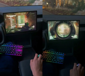 Tesla Flexes Its Gaming Muscle with Model X Promo - Gizmochina