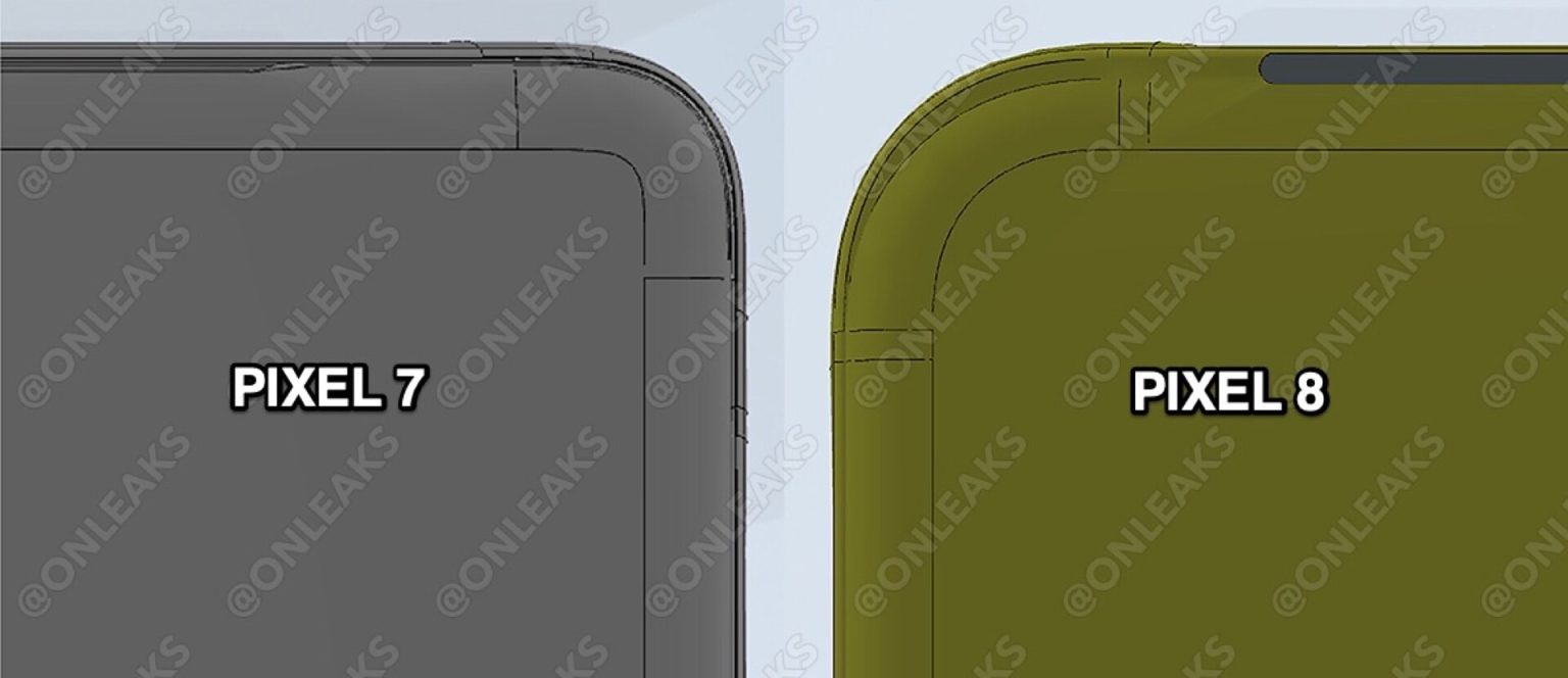 Google Pixel 8 series design compared to Pixel 7 series in latest ...